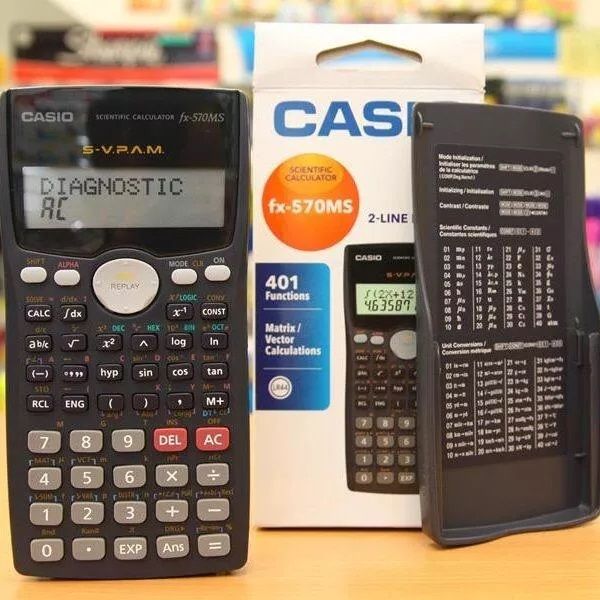 Casio Scientific Calculator Fx-570ms for School Office Digital LCD ...