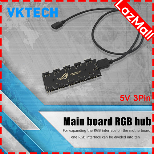 Motherboard RGB Synchronization HUB Splitter 1 to 10 RGB SYNC Extension ...