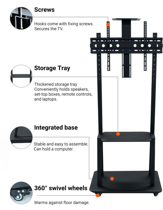 Ayuqi® TV Stand LCD TV Mobile Bracket Adjustable Mobile All-in-one TV ...