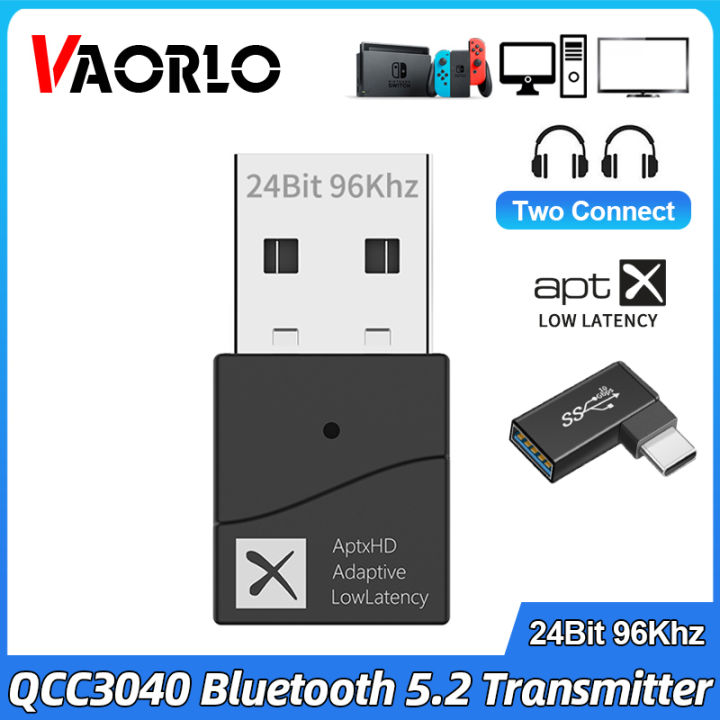 VAORLO Original TX40 Bluetooth 5.2 Audio Transmitter Qualcomm QCC3040 ...