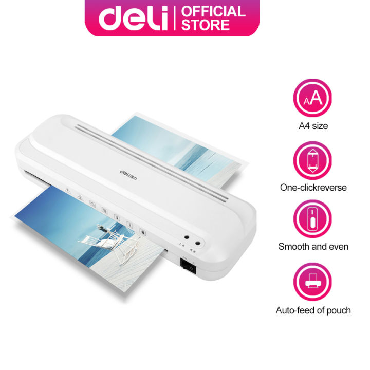 Deli A4 Laminating Machine Portable Laminator Range 70-100mic for Home ...
