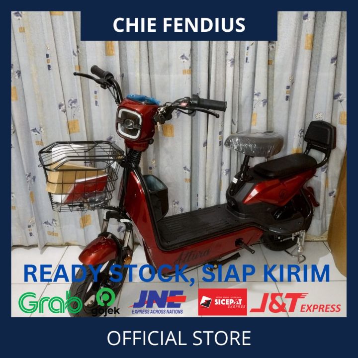SUPER SALE Sepeda Motor Listrik Moped Genio Attura 350Watt Electric E ...