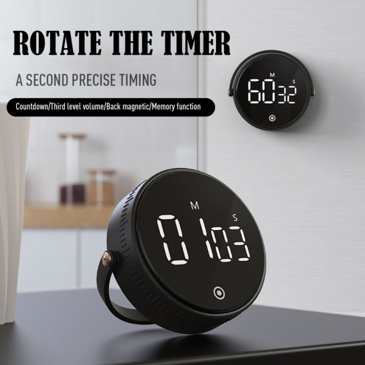 LED Digital Timer TTLIFE Ma-gnetic Kitchen Timer Manual Countdown Timer ...