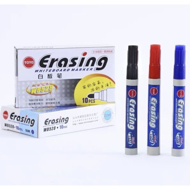 10pcsBox Erasing Whiteboard Marker Non-toxic Water-soluble Erasable ...