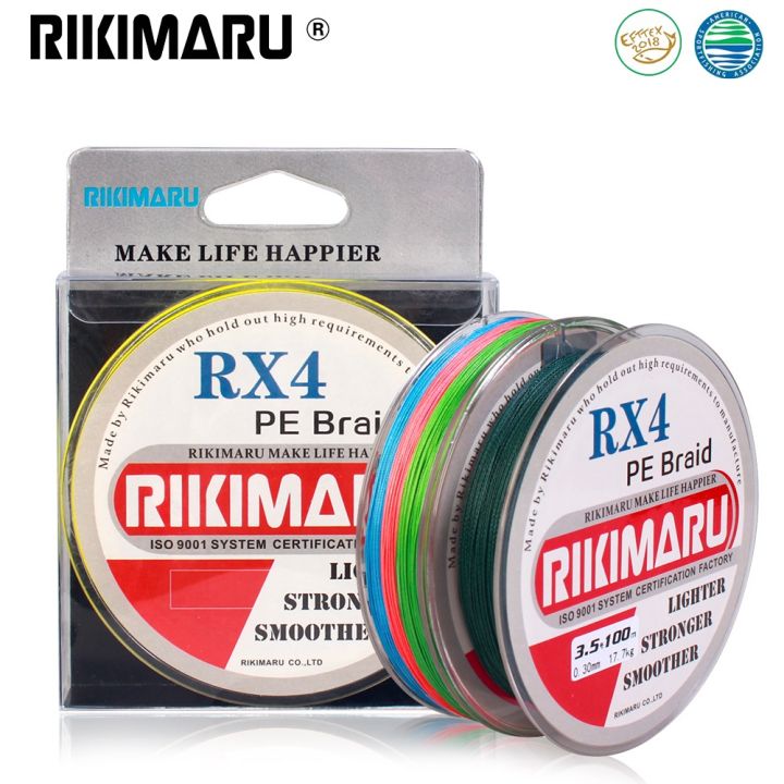 Salable Product RIKIMARU 100m RX4 Fine 4LB -100LB PE Braided Fishing ...