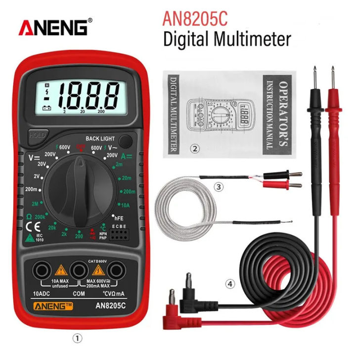 ANENG AN8205C Digital Multimeter AC/DC Ammeter Volt Ohm Multim Tester ... ANENG AN8205C Digital Multimeter AC/DC Ammeter Volt Ohm Multim Tester ...