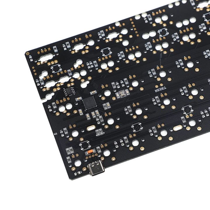 60% 61 64 QMK VIA PCB Underglow Support Switch LED HHKB Minila Layout ...