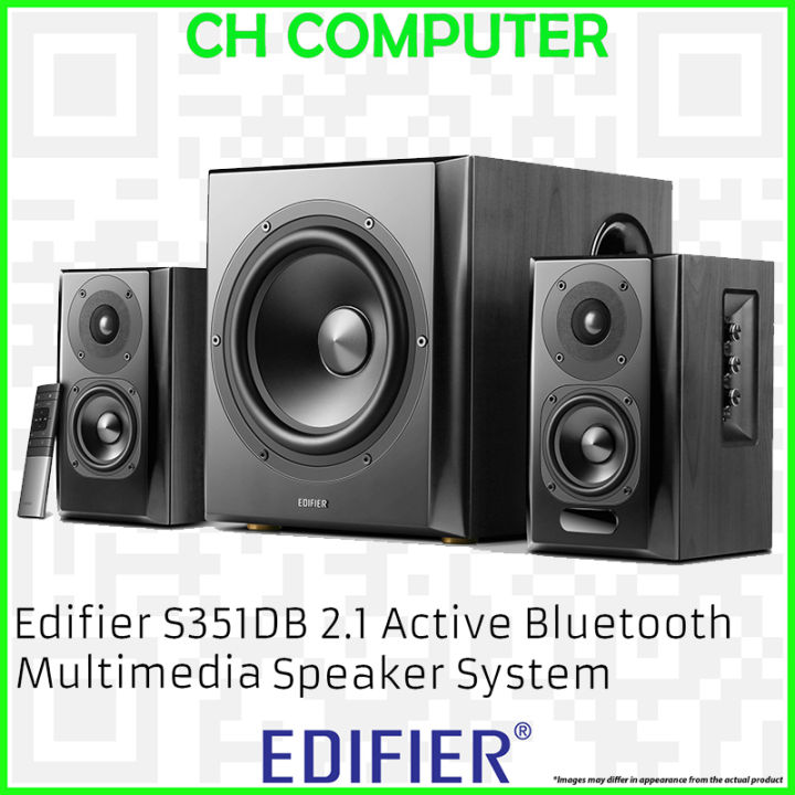 Edifier S351DB Bookshelf Speaker and Subwoofer 2.1 Active Bluetooth ...