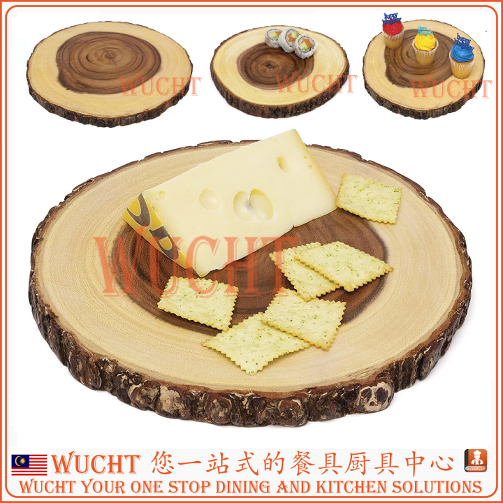 【WUCHT】Thailand ZOPA Acacia Wood Slab Serving Board Cheese Board With ...