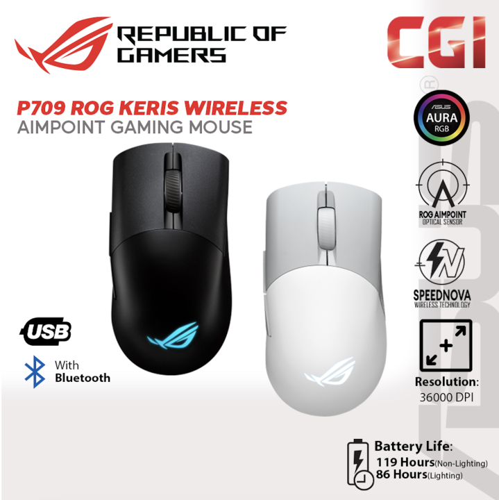 Asus P709 ROG Keris Wireless AimPoint 36,000DPI SpeedNova Tri-mode Lightweight Gaming Mouse | Lazada