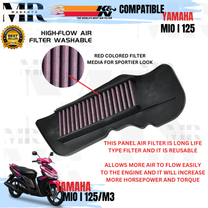 MOTORCYCLE WASHABLE HIGH AIR/FLOW AIR FILTER RACING PERFORMANCE FOR ...