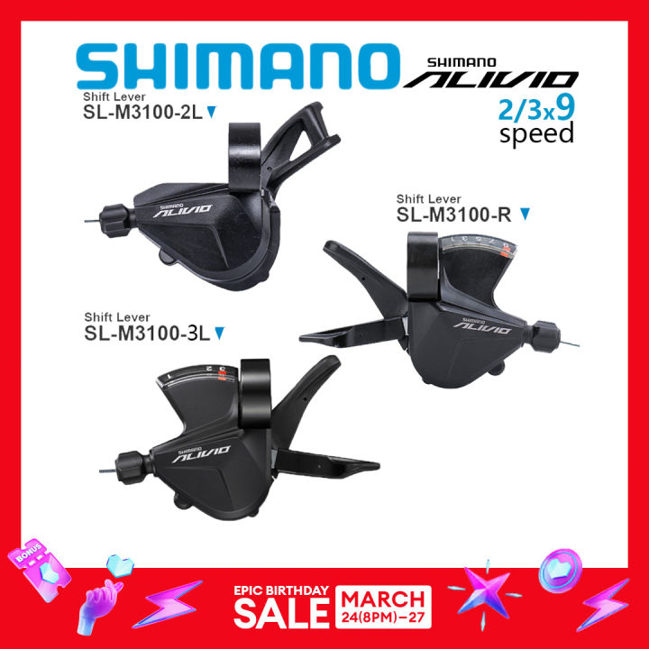 NEW Shimano ALIVIO M3100 Shifter Lever 2/3x9 Speed MTB Mountain Bike SL ...