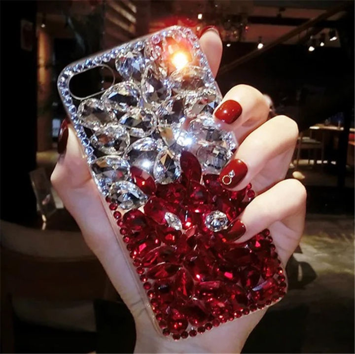 Women Bling Luxury 3D DIY Crystal Diamond Phone Case for Iphone 15 14 ...