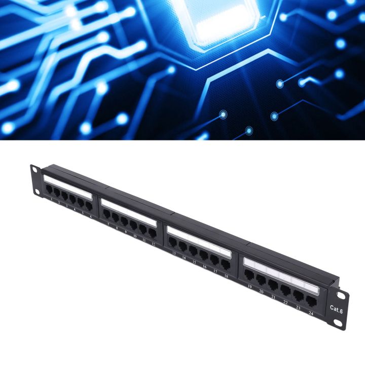 Network Patch Panel 24 Port Quick Connection RJ45 Patch Panel for ...