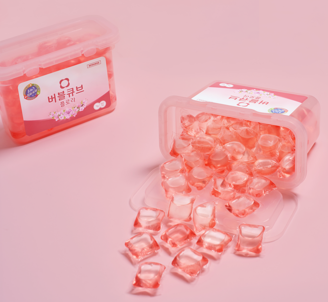 [E2U]Bubble Cube Flora/Laundry detergent - pink - 350g | Lazada PH