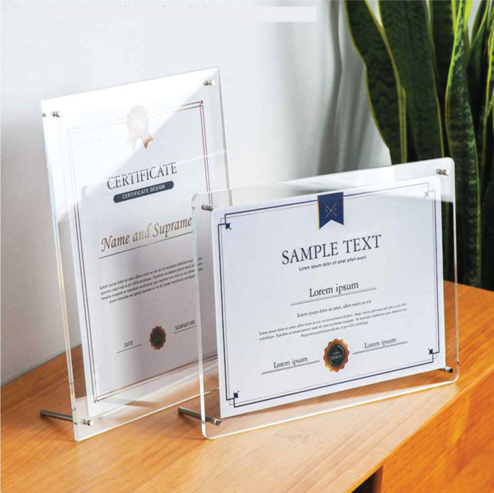 (Fast Shipping) Picture Frame Acrylic Photo Frames Certificate Camp ...