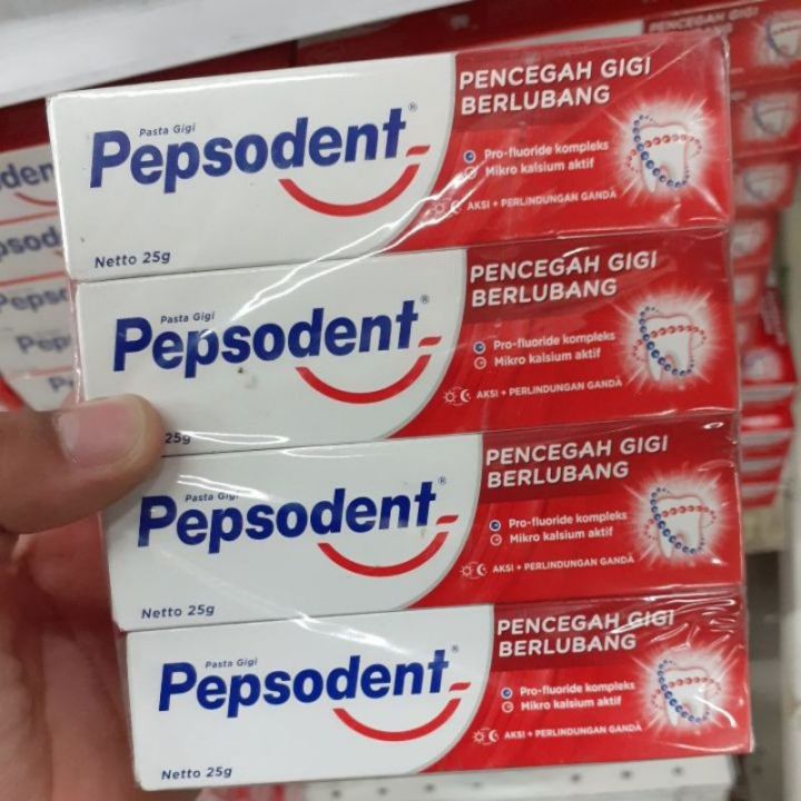 Promo 1 Lusin Pepsodent Standar Ukuran Mini 25gram | Lazada Indonesia