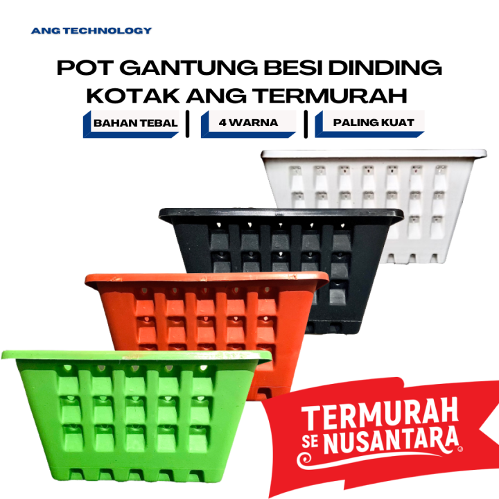 Pot GANTUNG DINDING TEMPEL K 20 CM 21 CM ANG Pot Bunga Tanaman Putih ...