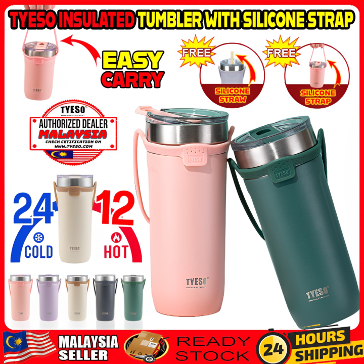 【AUTHORIZED DEALER】Tyeso Insulated Tumbler 550ml/710ml With FREE Silicone Strap Holder And ...
