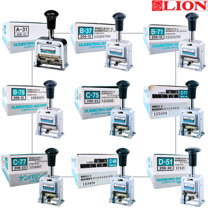 [LION] Numbering Machine Stamp Machine Ballot Paper Carton Chop Invoice ...