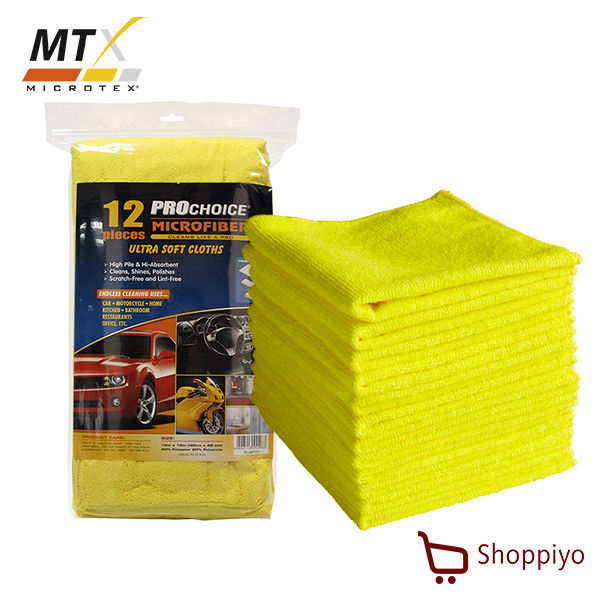 Microtex Prochoice Microfiber Ultra Soft Cloth (Yellow) x 12pcs 16" x ...