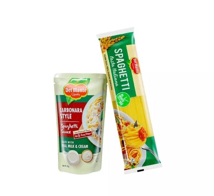 Del Monte Carbonara Bundle ( Carbonara Sauce 400g + Pasta 400g) | Lazada PH