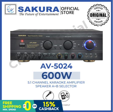 SAKURA AV-5024 600 WATTS MIXING AMPLIFIER | Lazada PH