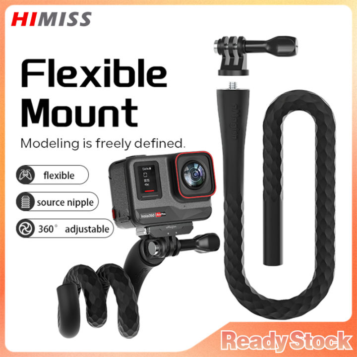 HIMISS Camera Mount Flexible Selfie Stick Action Camera Mount Universal ...