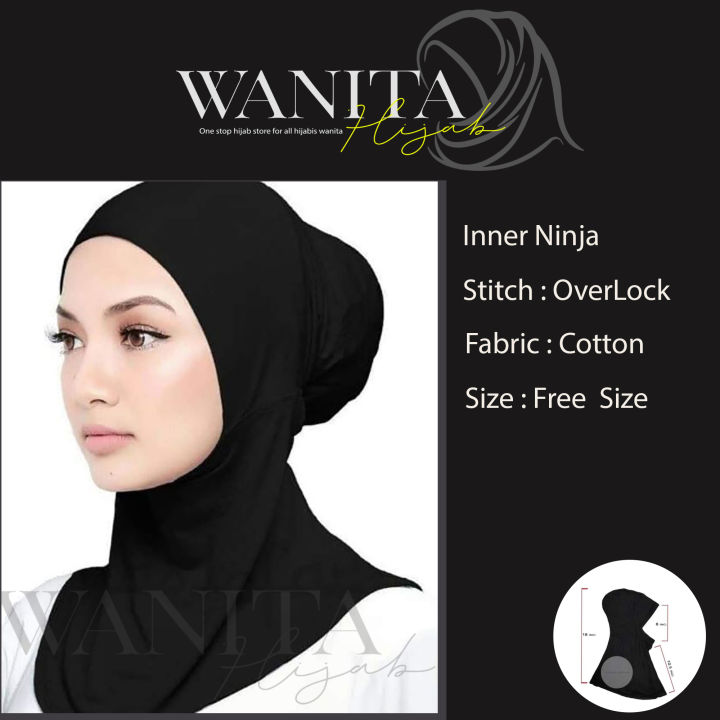 Inner Ninja l Anak Tudung Inner Neck Tie Back Tudung | Lazada