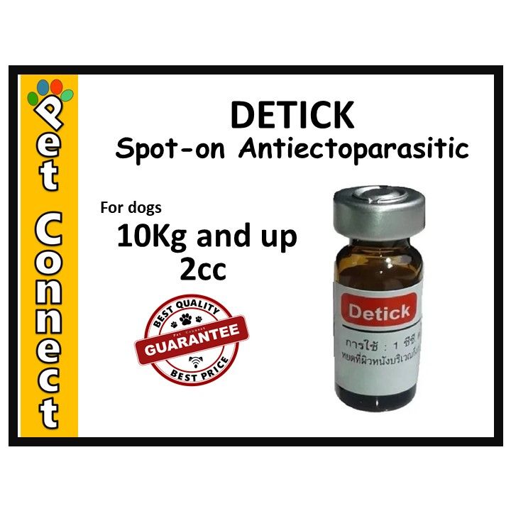 Detick Anti Tick & Flea for Medium Breed Dogs and Cats 2cc | Lazada PH