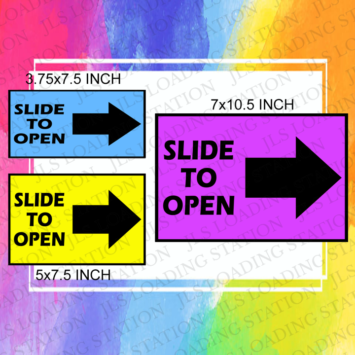 SLIDE TO OPEN R SIGNAGES (LAMINATED/PVC) SIGNAGE | Lazada PH