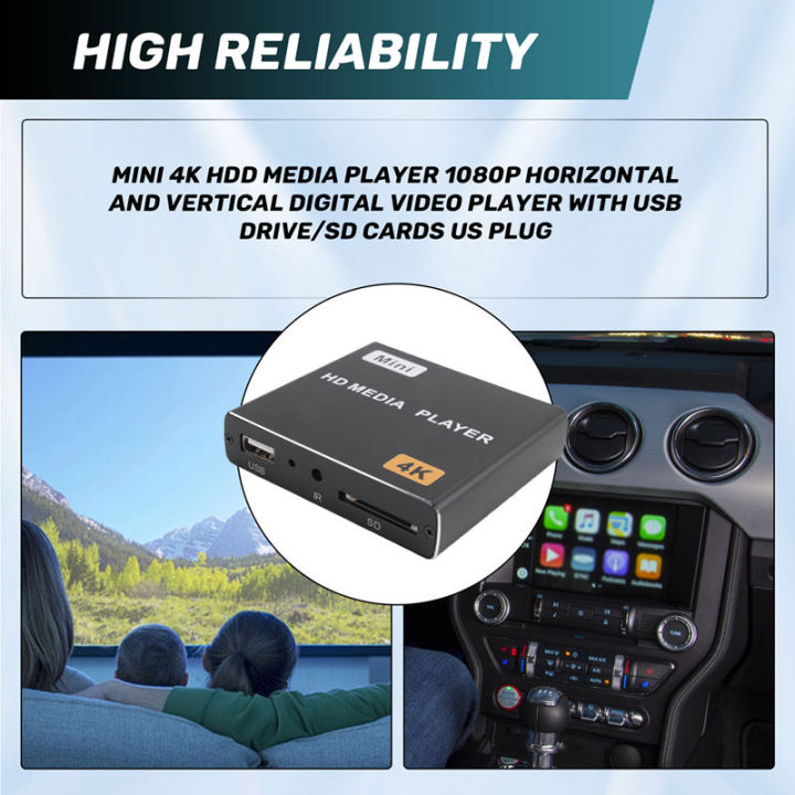 Mini 4K HDD Media Player 1080P Horizontal and Vertical Digital Video ...