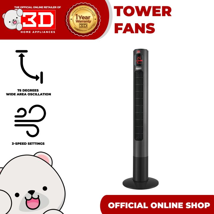 3D Summit Tower Fan TF10SM with Remote Control | Lazada PH
