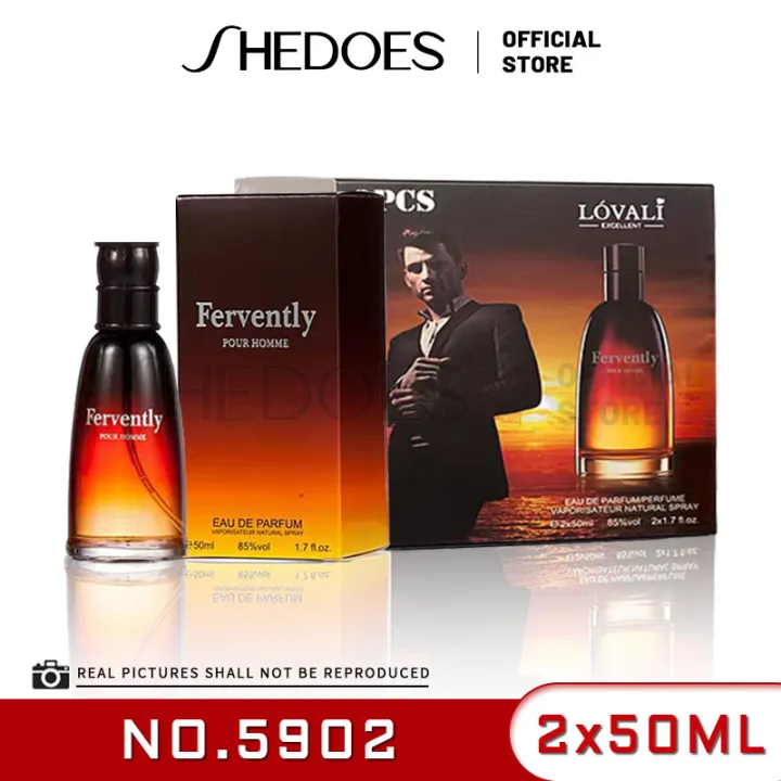 SHEDOES 2X50ml FERVENTLY POUR HOMME EAU DE PARFUM VAPORISATUER NATURAL ...