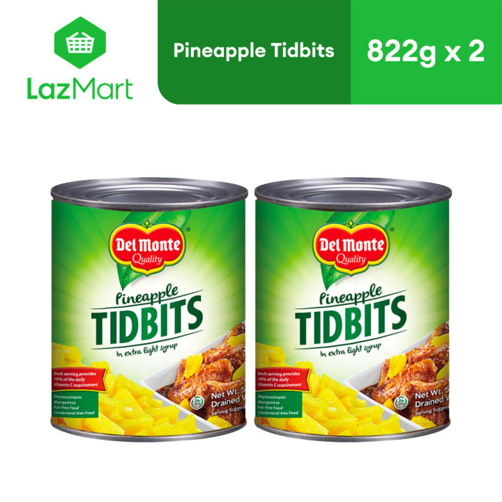 Del Monte Pineapple Tidbits 822g - Pack of 2 | Lazada PH
