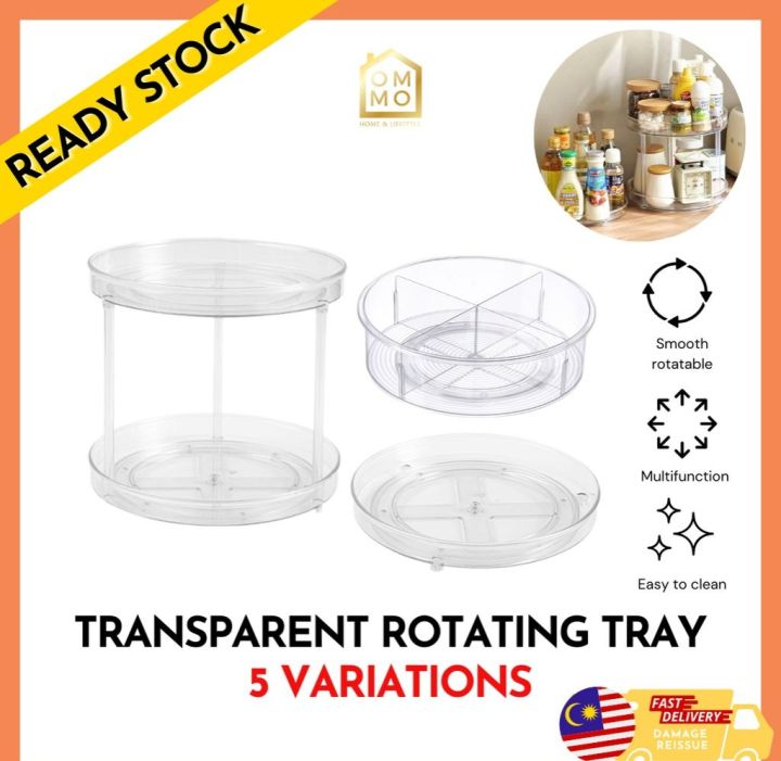 Lazy Susan Transparent Rotating Tray | Lazada