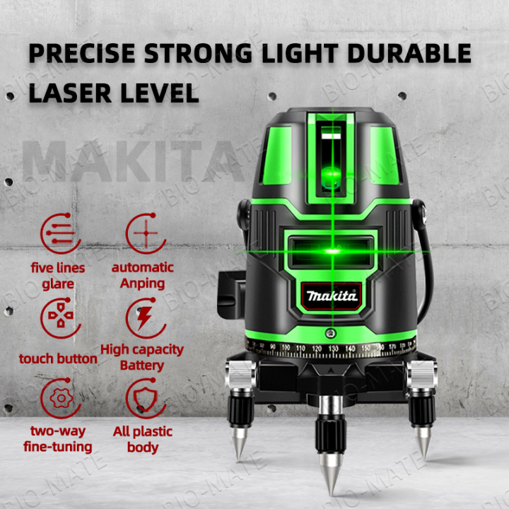 2 Lines 5 Lines Adjustable Laser Level 360° Rotary Indoor Outdoor Self ...