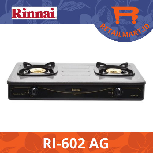 RINNAI RI-602 AG KOMPOR GAS 2 TUNGKU API BESAR ANTI GORES | Lazada ...