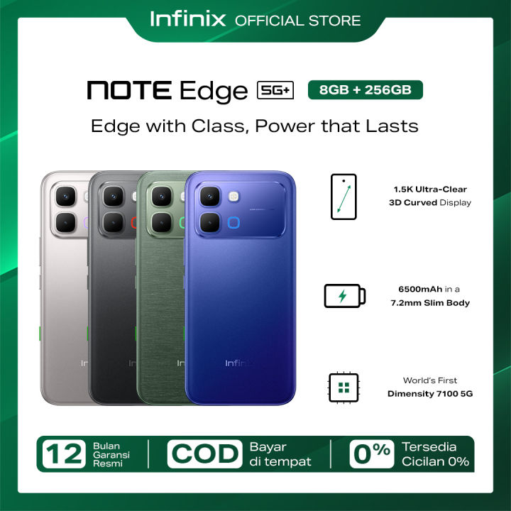 Infinix Note Edge 5G+ 8/256GB - Up to 16GB Extended RAM - Dimensity ...