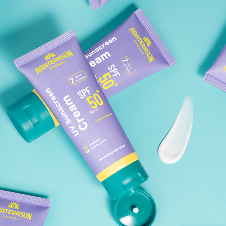 AMATERASUN UV SUNSCREEN CREAM SPF 50+ PA++++ - Untuk Kulit Kering dan Normal | Lazada Indonesia