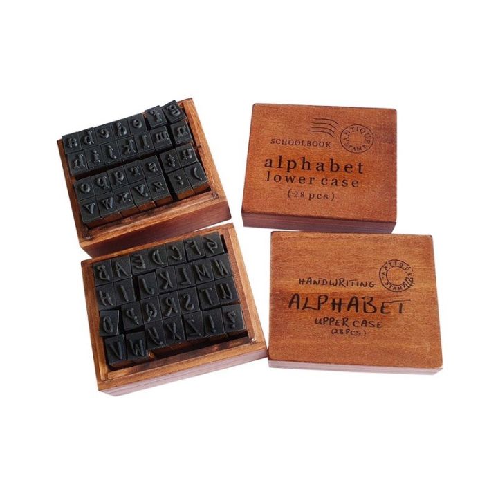 SUYAN Schoolbook Alphabet Stamps with Box Case/ Handwriting Stamp with ...