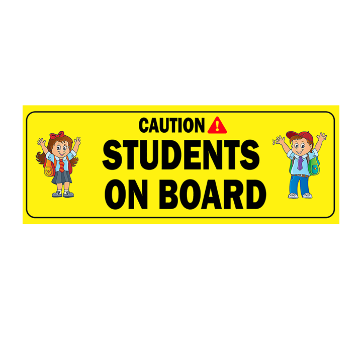 STUDENT ON BOARD RECTANGLE SHAPE. waterproof vinyl sticker. | Lazada PH