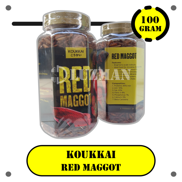 Red Maggot with Beta-carotene KOUKKAI Pakan Makanan Ikan Predator ...