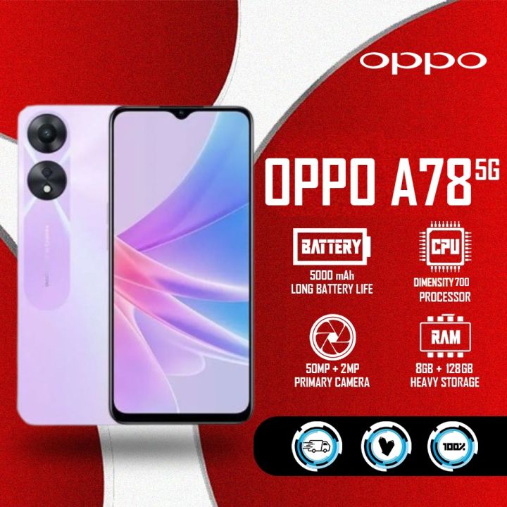 OPPO A78 5G | 8+8GB RAM Expansion w/ 128GB ROM | 33W SUPERVOOC ...