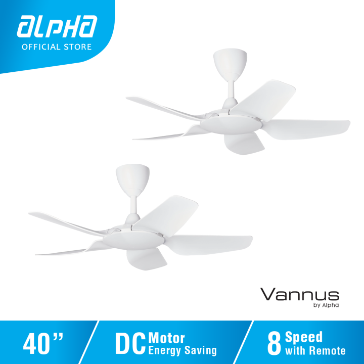 ALPHA Vannus - [Twin Pack] IRIZ 5B 40 Inch DC Motor Ceiling Fan with 5 ...