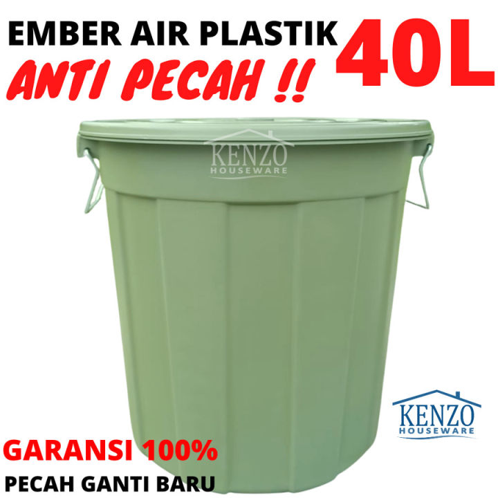 Ember 40 Liter Tutup Ember Air Warna Kamar Mandi Ember Plastik Kuat | Lazada Indonesia