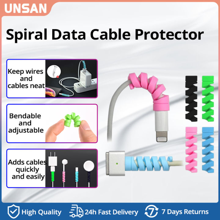 Spiral Data Cable Protector，Protector Desk Set Earphone Cable Organizer ...