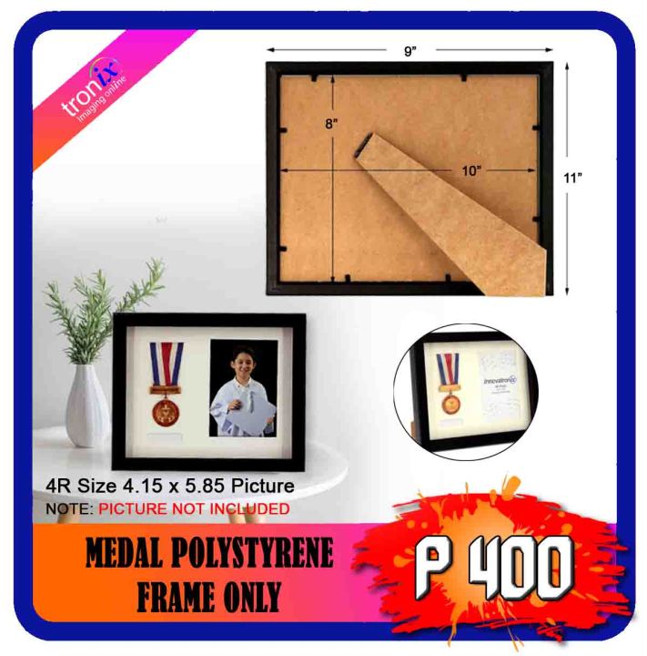troniximaging Medal Frame One (1) Piece Medal Polystyrene Frame for 4R ...