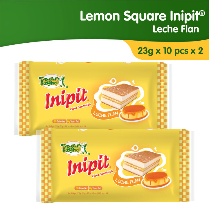 Lemon Square Inipit Cake Sandwich Leche Flan 23g x 10s - Pack of 2s ...