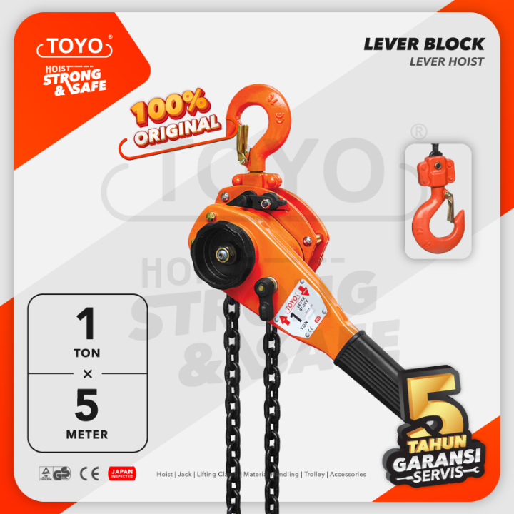 TOYO Lever Block / Lever Hoist 1 Ton x 5 Meter | Lazada Indonesia